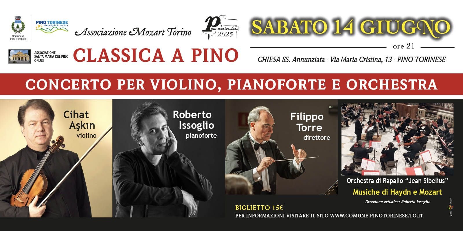 Biglietti Classica a Pino 2025 - Orchestra di Rapallo "Jean Sibelius ...